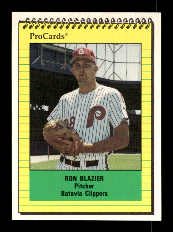 1991 Pro Cards # 3475 Ron Blazier Card (ML) Batavia Clippers Phillies ...
