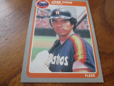 jose cruz (houston astros - of) 1985 fleer CARD #347 nr/MINT condition ...