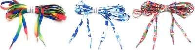 Multi-color Printed Shoelaces Colorful Pattern Flat Shoe Laces 130 in ...