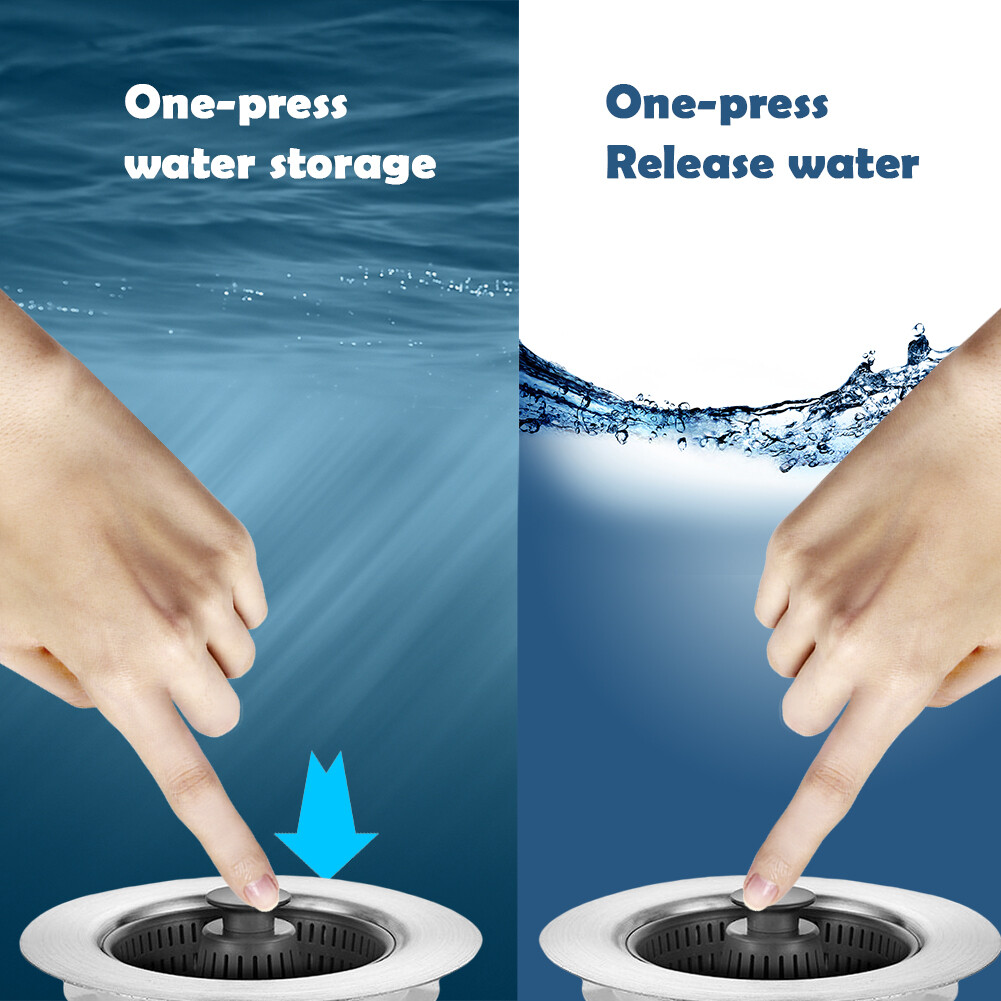 Stainless Steel Household For Kitchen Laundry Pool Push Sink Strainer ...