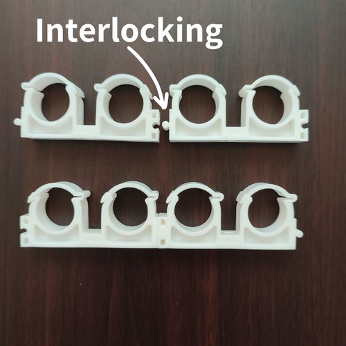 20 Pcs Double Hinged Pipe Clips Clip Lock Hose Hanger Support Pex ...