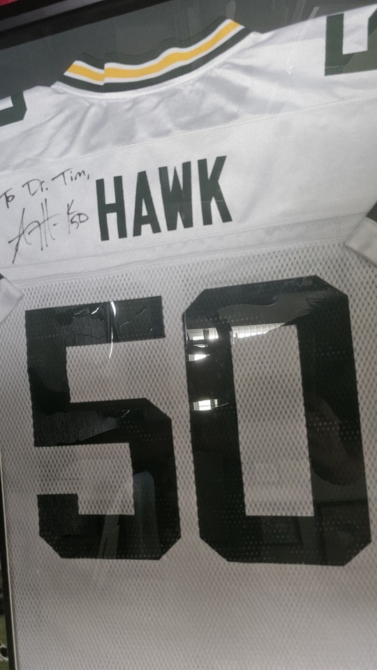 AJ Hawk Autographed Framed Jersey | eBay
