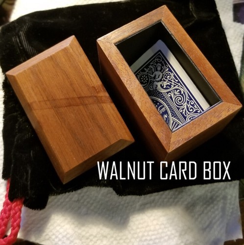WALNUT CARD BOX - CARD MAGIC UTILITY | eBay