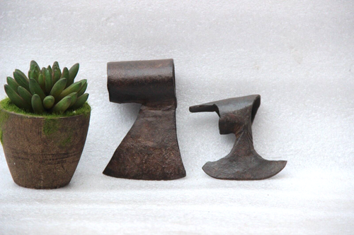 1850's Antique 2PC Hand Forged Solid Iron Axe Head Nice Shape-28 | eBay