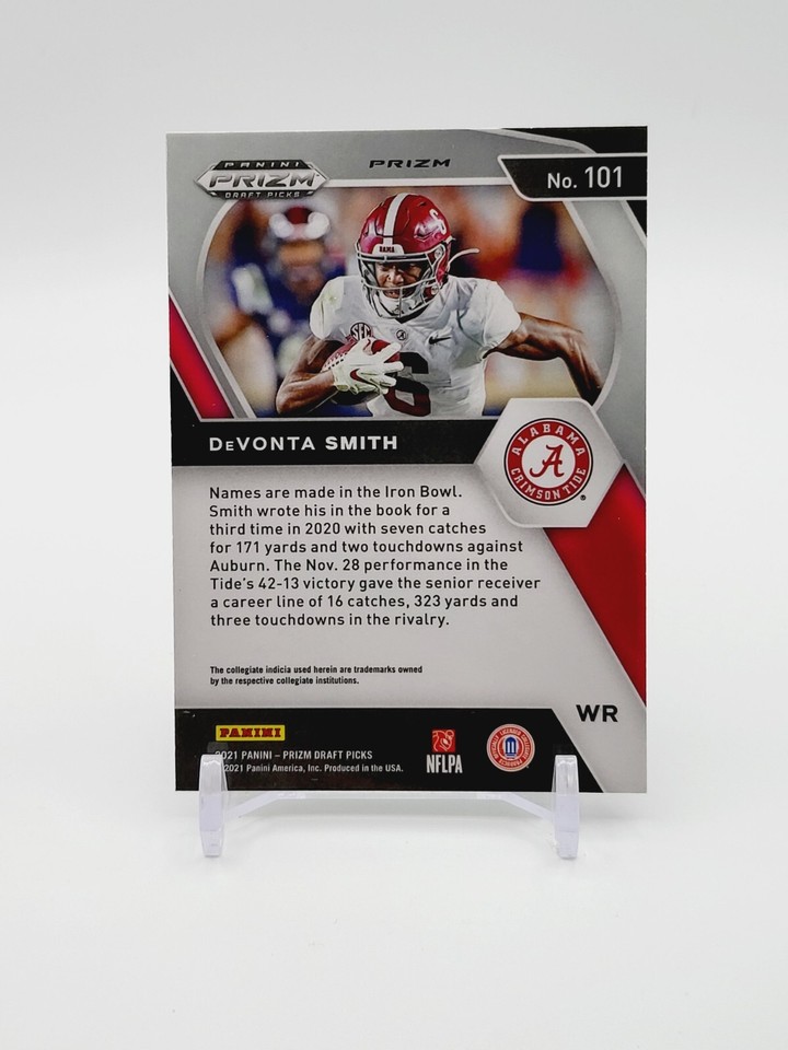 DeVonta Smith ROOKIE CARD Green Prizm 2021 Panini Prizm Draft Picks ...