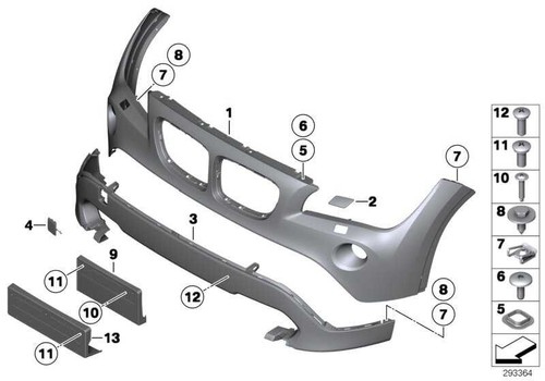 Original BMW 51117345033 - [SPECIAL OFFER] front bumper trim lower ...