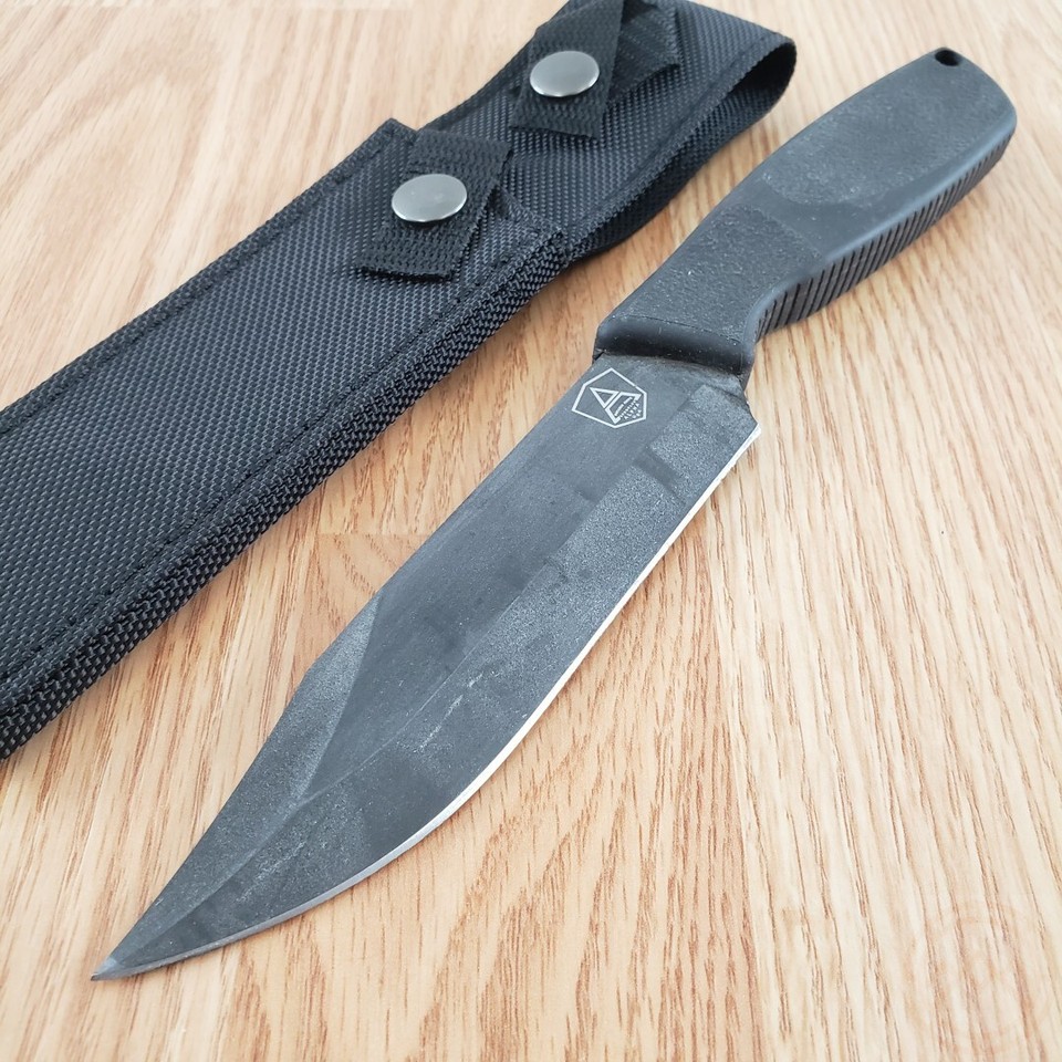Ontario Spec Plus Alpha Fixed Knife 5" 1075 Carbon Steel Blade Rubber ...