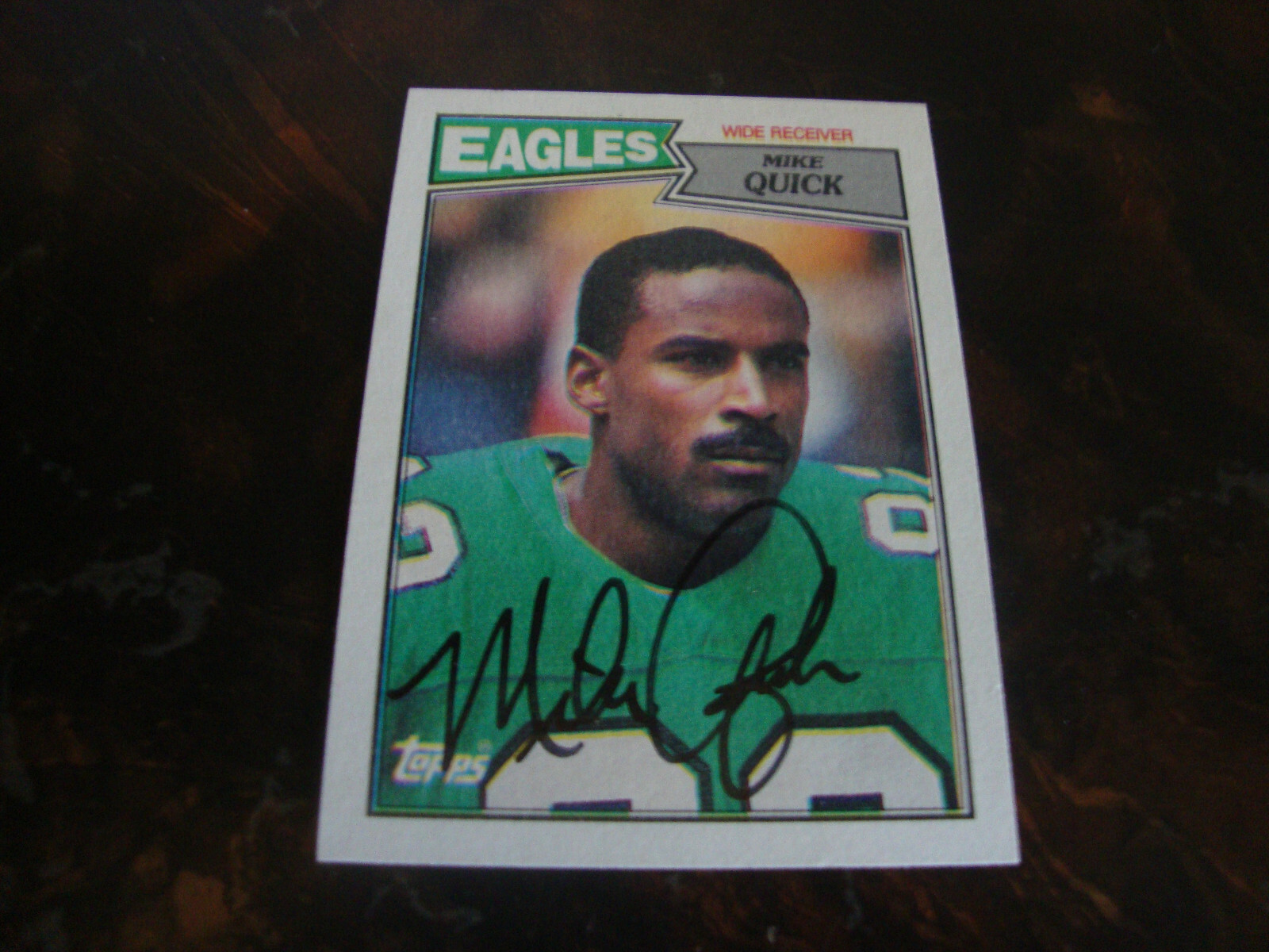 1987 Topps Football---#298 Mike Quick---Autographed | eBay