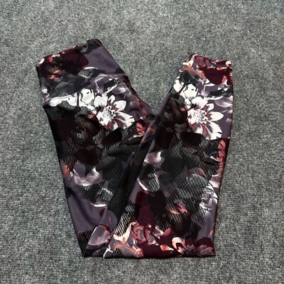 NEW Balance Collection Legging Womens Small Purple Floral Pullon ...