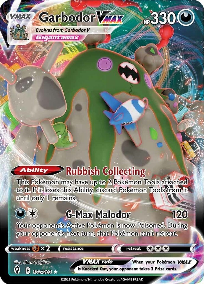 Garbodor VMAX 101/203 SWSH07: Evolving Skies for sale | eBay