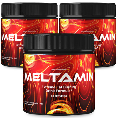 (3 Pack) Meltamin Powder - Official Meltamin Energy Support Supplement ...