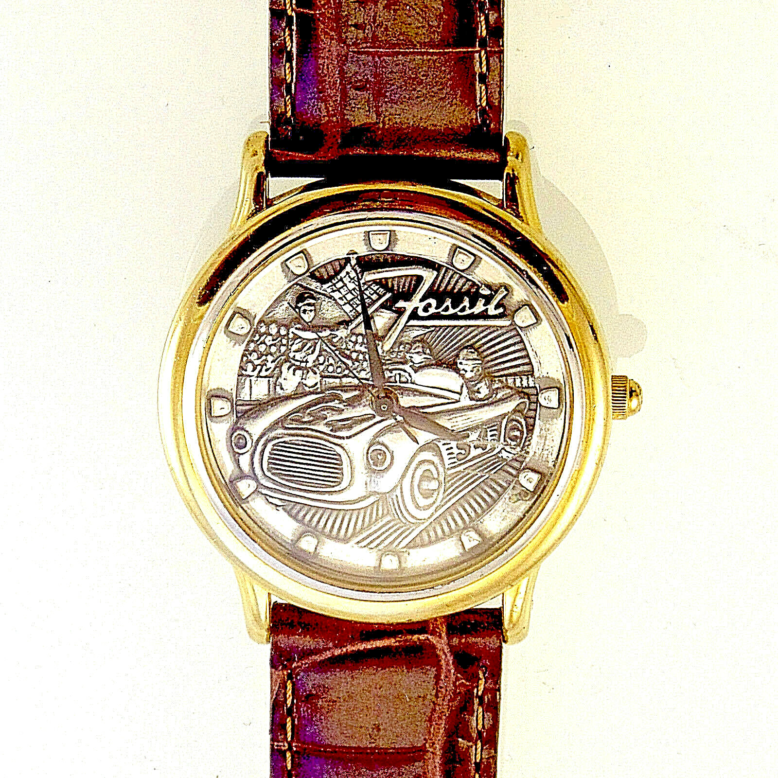 Race Car Finish Line, Fossil 3D Antique Raised Dial LTD Watch, 1/20,000 ...