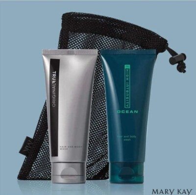 MARY KAY MK MEN~HAIR AND BODY WASH SET~TRUE ORIGINAL & HIGH INTENSITY ...
