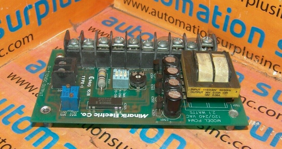 MINARIK PCM4 DRIVE ISOLATION CARD 120/240 VAC IN +/- 10 VDC OUT 2.1W ...