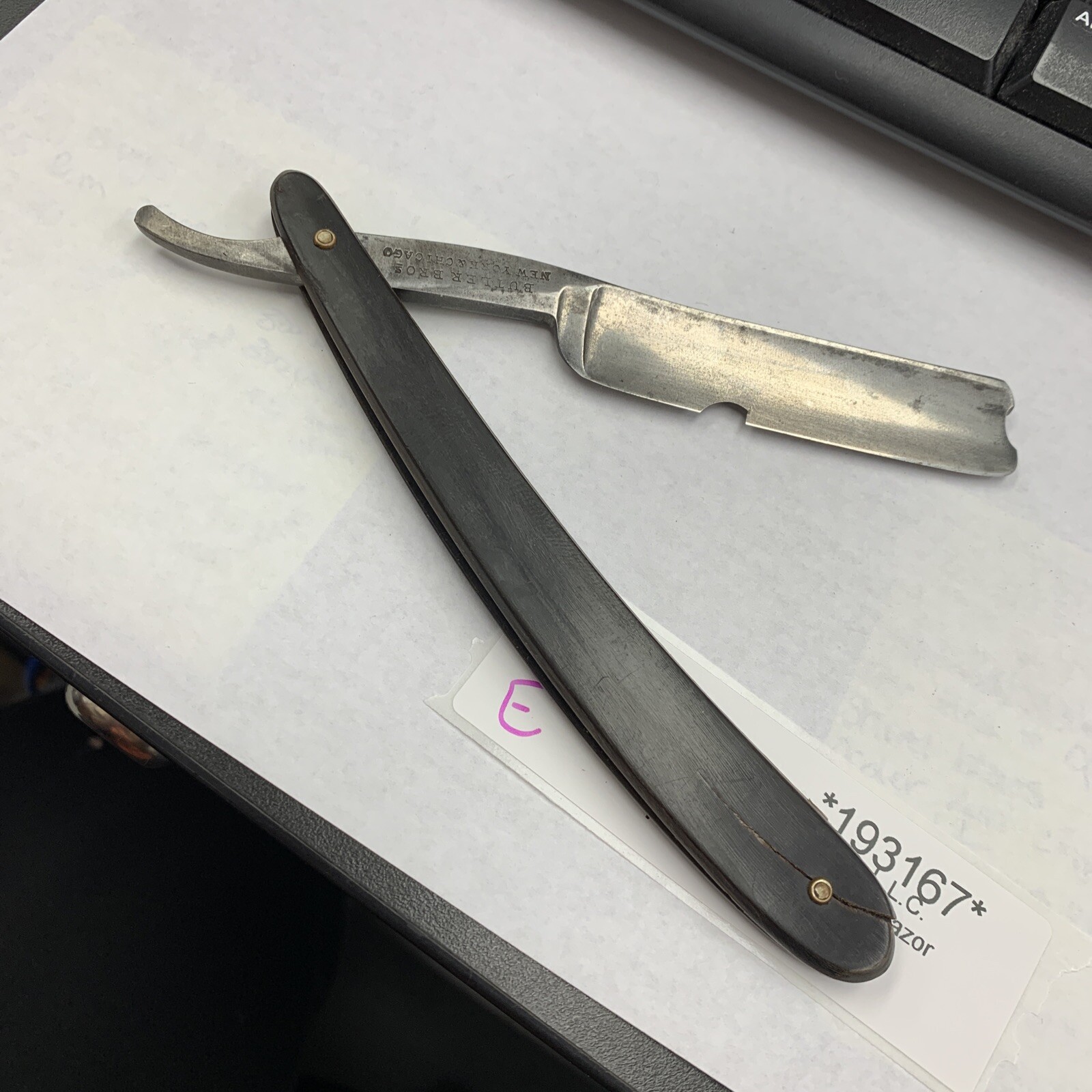G Johnson & Co Celebrated Razor Warranted Antique Straight Razor 193167 ...
