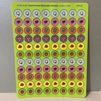Vintage 3M Scratch ‘N Sniff Apple Stickers | eBay