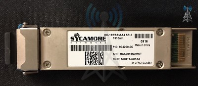 SYCAMORE NETWORKS, 904200-0C, SOOTAGDFAA, OC-192/STM-64 SR-1, 1310nm ...