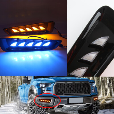Fit Fitd F-150 Raptor 2018-2019 Fog Lamp LED Daytime Running Light DRL ...