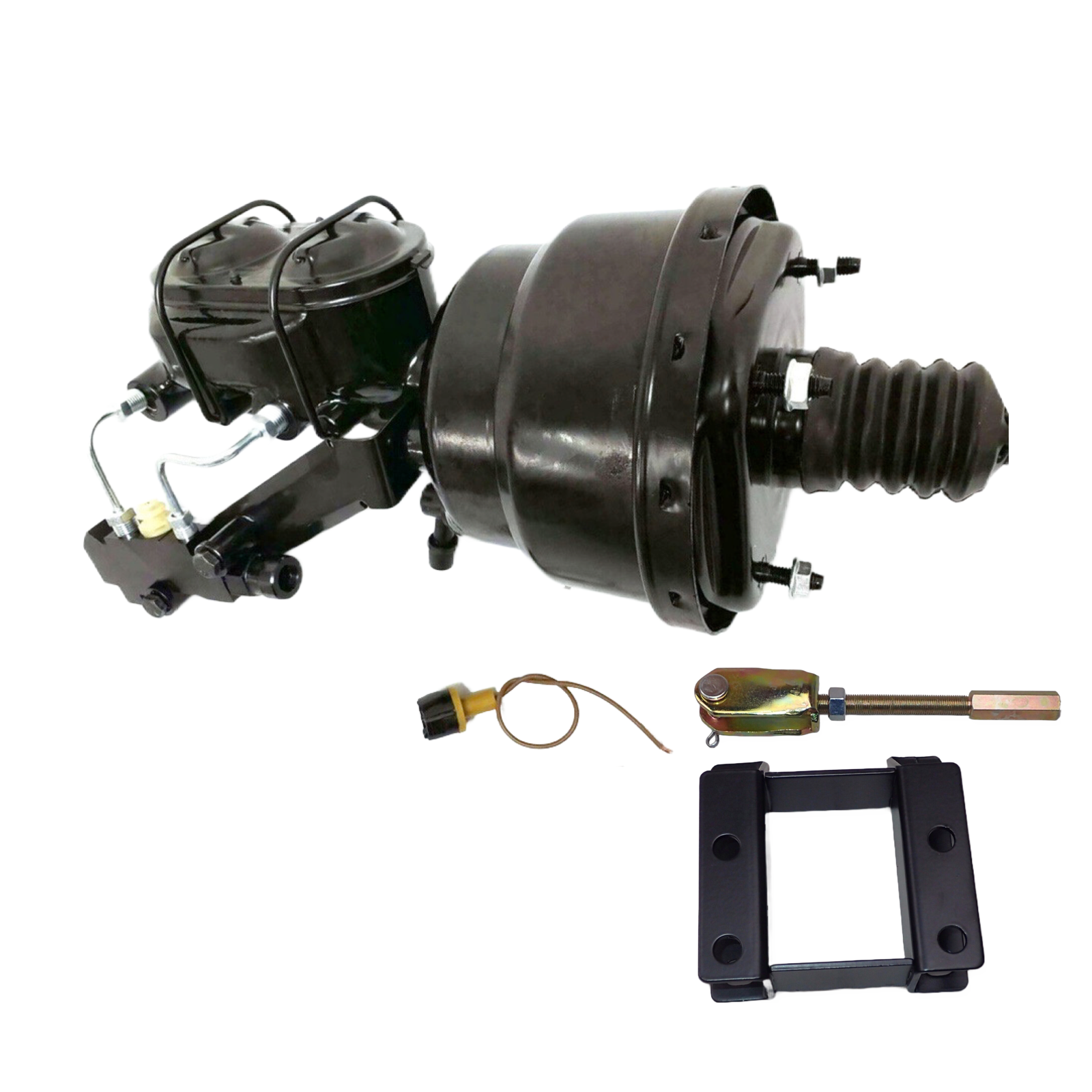 1955 1956 1957 8" Dual BLACK Brake Booster Bail Master Disc Drum ...