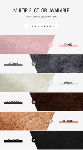 Soft Square Fluffy Rug Anti-Skid Shaggy Carpet Floor Mat Home Bedroom ...