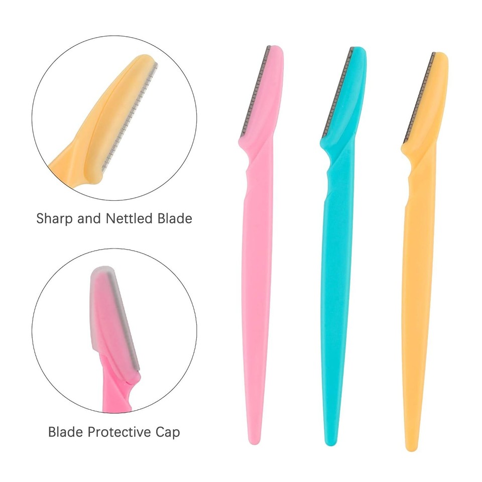 60Pcs Eyebrow Razors Multipurpose Exfoliating Dermaplaning Tool Face ...