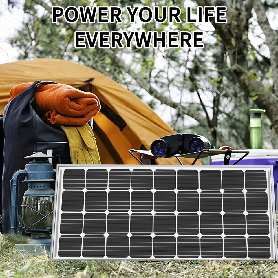 400W 12V Solar Panel Mono 400 Watt Caravan Camping Home Battery ...
