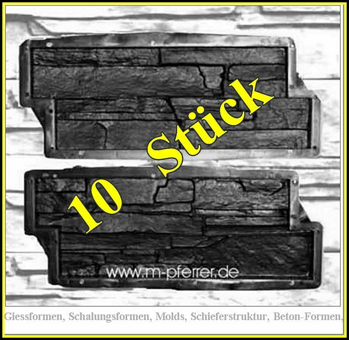 10 Formen - Gießformen für Beton Gips Wand - Klinker /1 m2 ...