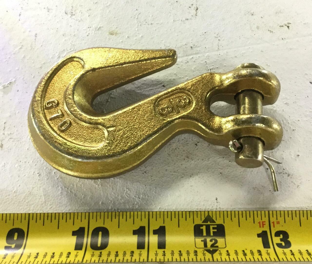 4) 3/8 chian hook CHAIN END CLEVIS 3/8" GRAB HOOK LOGGING TOWING ...