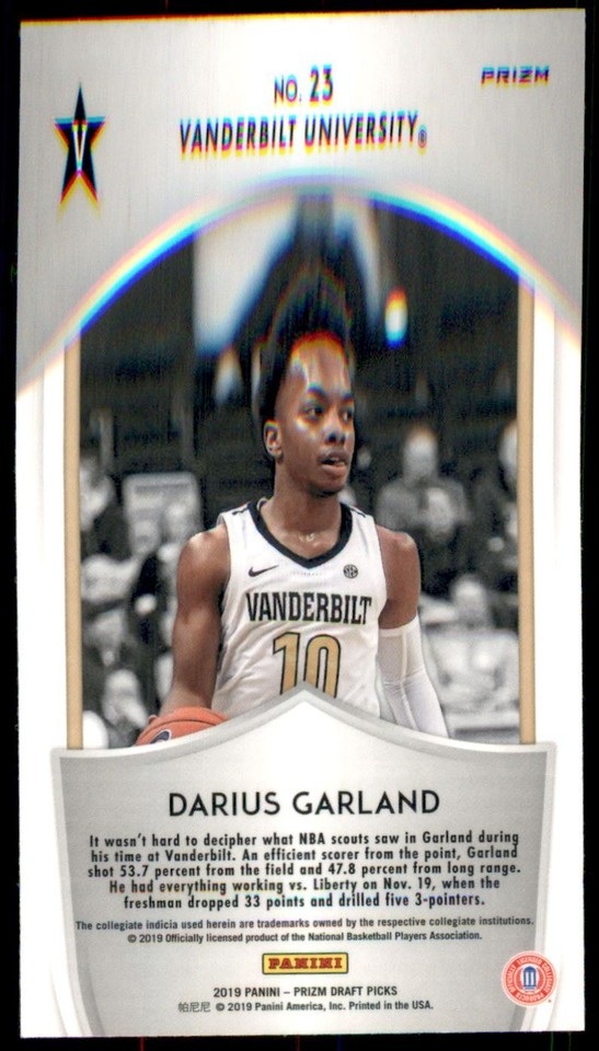 2019-20 Panini Prizm Draft Picks Prizms Red #23 Darius Garland | eBay
