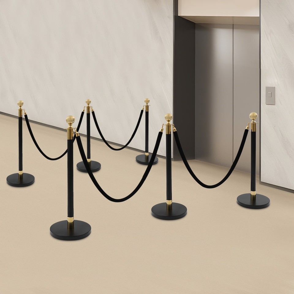 6pcs Stanchion Posts, Crowd Control Barriers, Stanchion Post with Ball ...