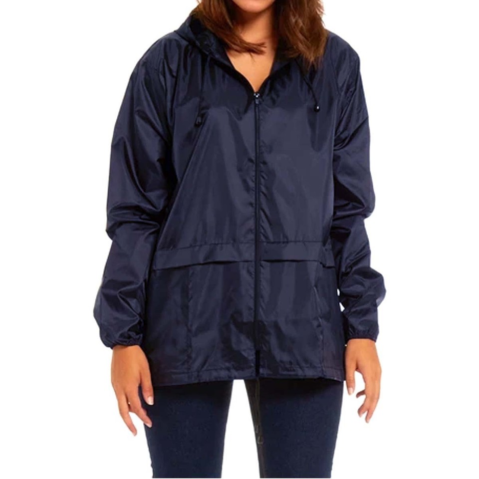 Lightweight Unisex Showerproof Kagool Packable Rain Jacket Mac Cagoule ...