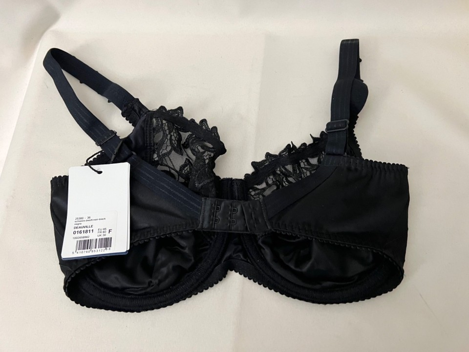 Prima Donna DEAUVILLE Full Cup Bra Size 30F Black Underwire #016-1811 ...
