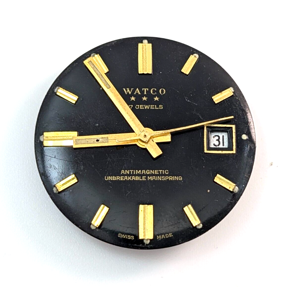 Vintage WATCO Calendar 17j 30mm INCOMPLETE Swiss Watch Movement Parts or Repair | eBay