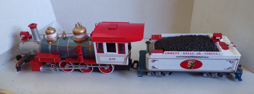 Emmett Kelly Jr. Bachmann Circus Train Locomotive Engine& Tender G ...