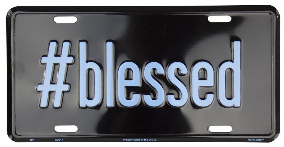 #BLESSED CAR TRUCK TAG LICENSE PLATE METAL SIGN CHRISTIAN FAITH ...