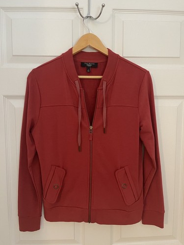 Talbots Petites Womens S Burnt Orange Zip Up Jacket Pockets Excellent ...