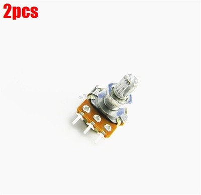 2Pcs 250K Ohm B250K Knurled Shaft Linear Rotary Taper Potentiometer ok ...