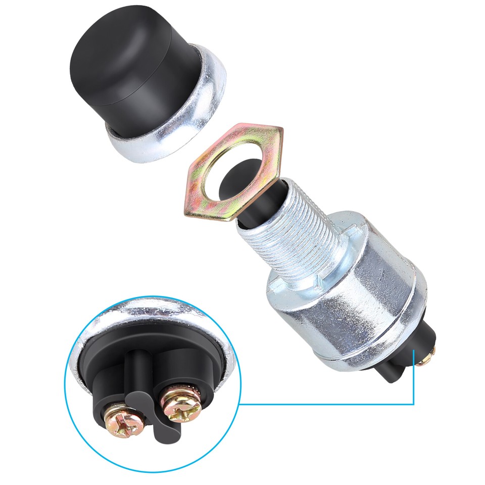 50A 12V DC Push Button Momentary Starter Ignition Switch On-Off SPST ...