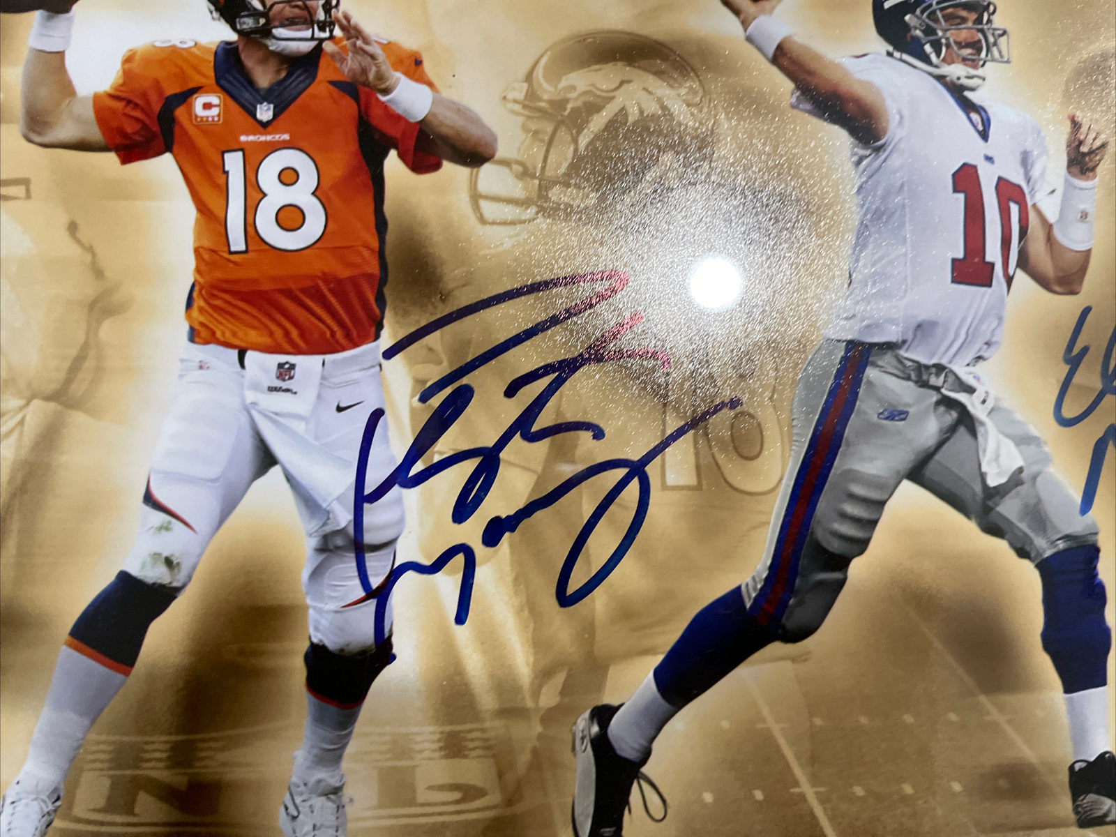 Archie, Peyton, Eli Manning Generations Autographed 16X20 Museum ...