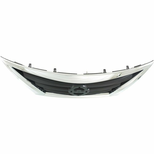 New Chrome Shell Painted Black Grille Fits 2015-2019 Versa 623109KM0D ...