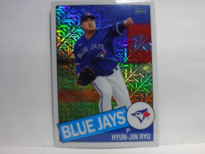 2020 Hyun-Jin Ryu Topps Update Silver Pack 1985 MOJO Refractor Blue ...