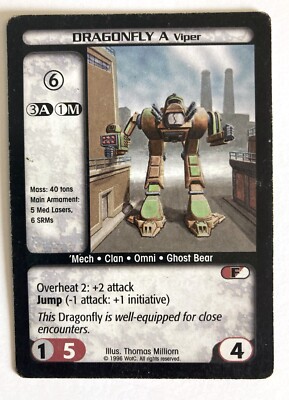 Dragonfly A Viper Battletech CCG Limited 'Mech | eBay