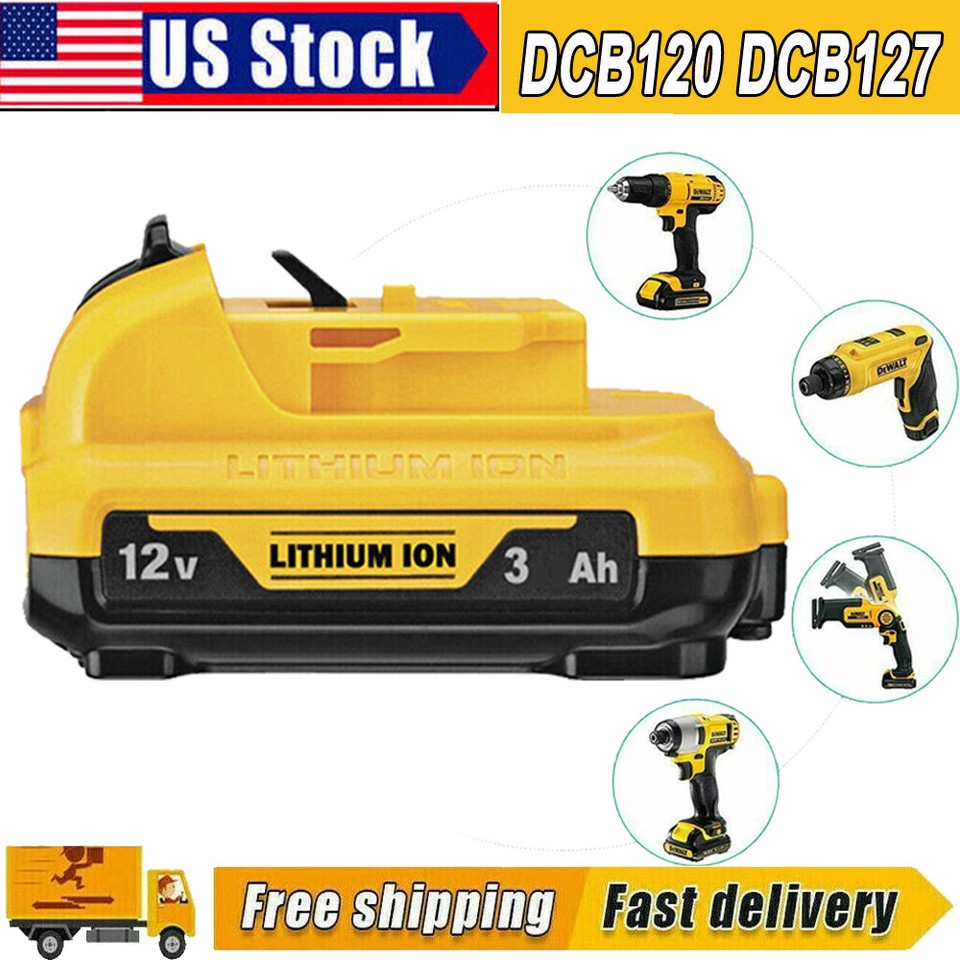 1-4 PACK 12V REPLACE For DEWALT DCB120 12 Volt MAX Lithium-Ion Battery ...