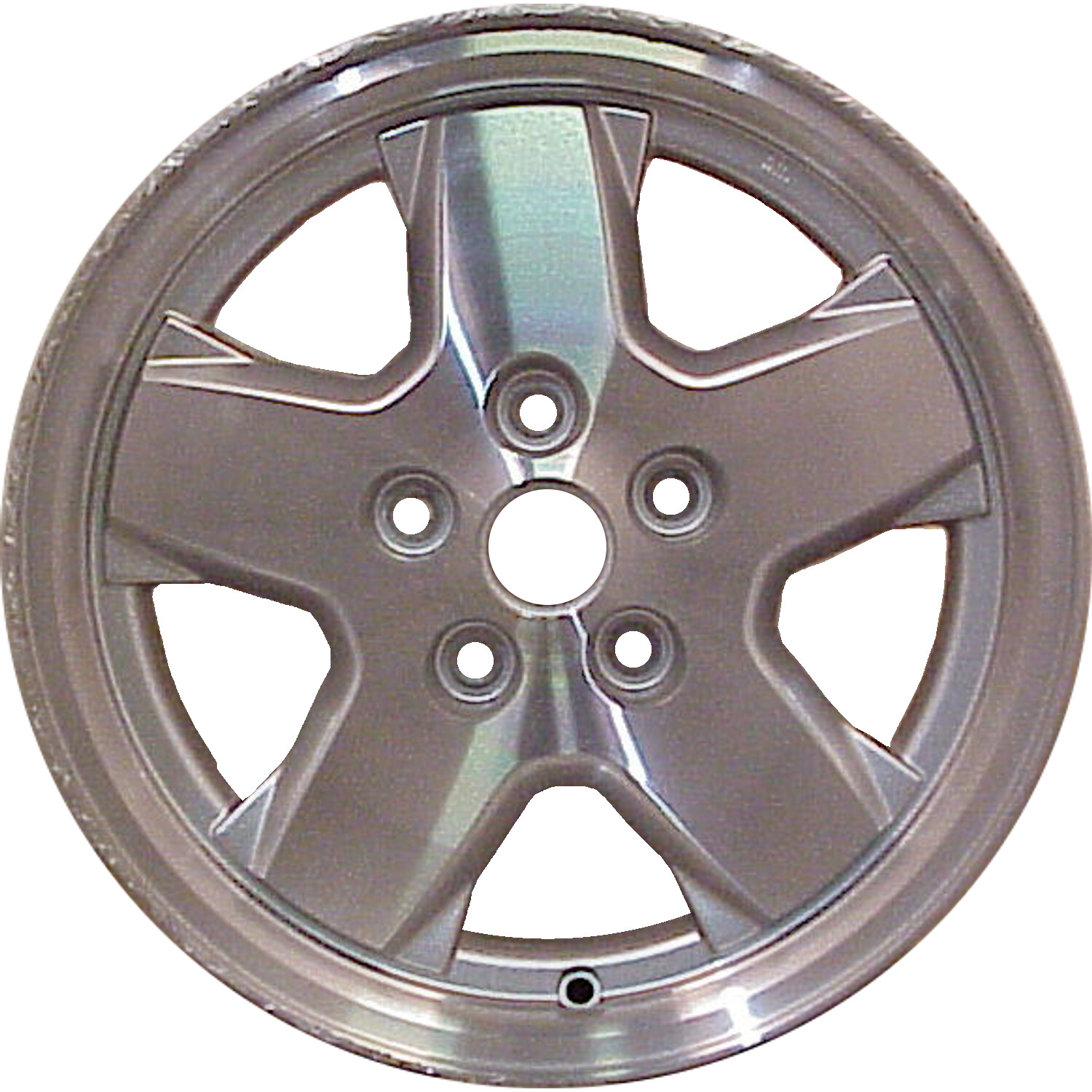 16x7 5 Spoke Used Aluminum Wheel Machined and Painted Silver 560-09038 ...