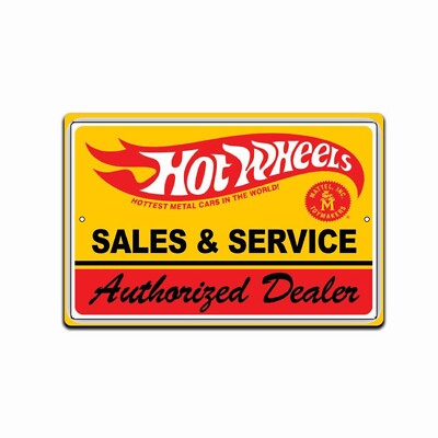 Hot Wheels Tin Metal Sign Toy Metal Cars Garage Man Cave Authorized ...