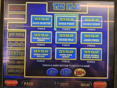 IGT Game King 3play 5play 10play and Spin Poker 044 Flash Board ...
