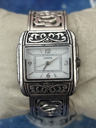 Chicos Silver Tone Women’s Quartz Cuff Watch | eBay