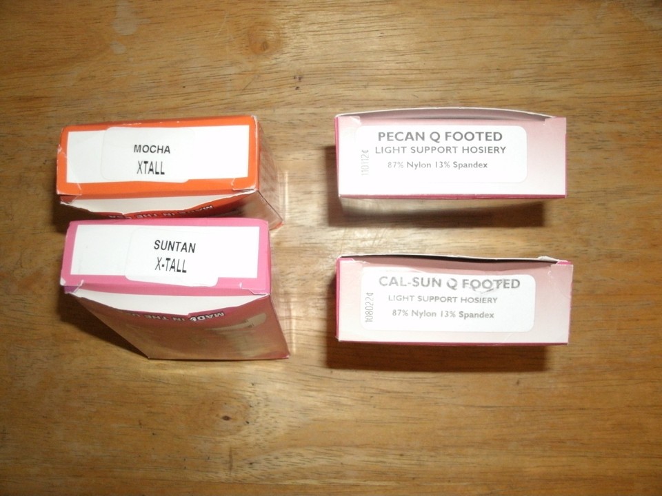 4 PAIR LOT TAMARA AND PEAVEY PANTYHOSE HOOTERS GIRL X-TALL ASSORTED ...