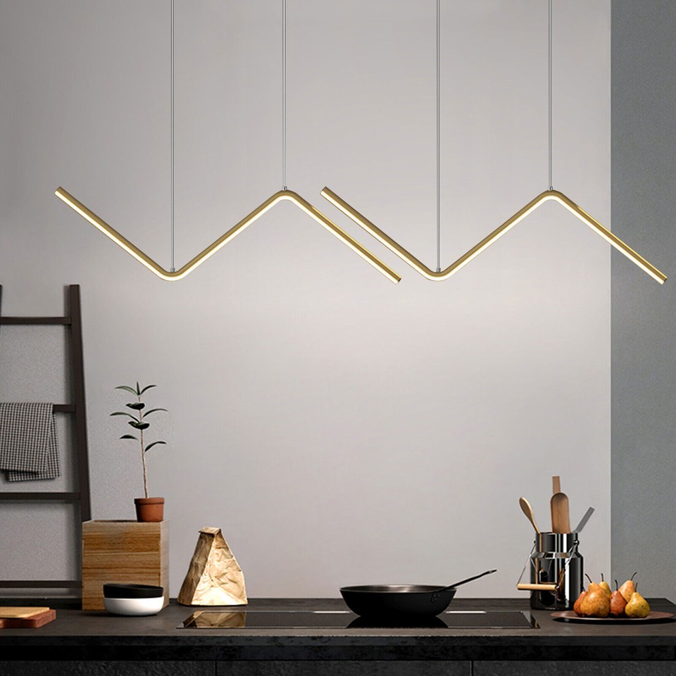 Modern Simple LED Drop Strips Ceiling Light,Pendant Chandelier Creative ...