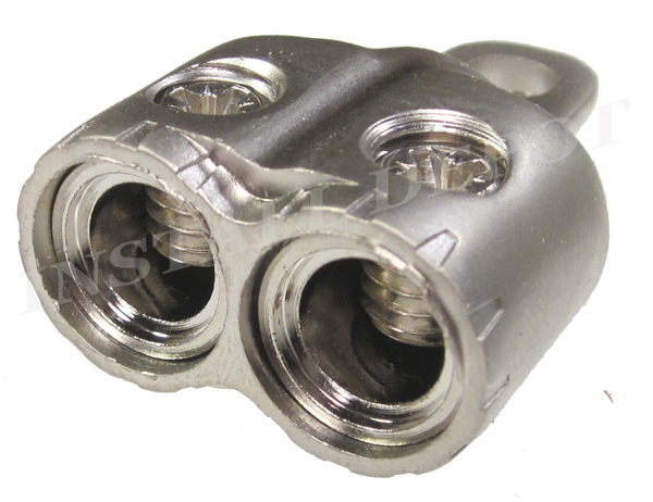 COMPETITION 0 OR 2 GAUGE DUAL RING TERMINAL CAR AMP BATTERY POWER WIRE ...